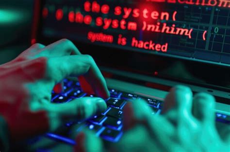 Premium Photo A Person Is Typing On A Computer Keyboard With A Green