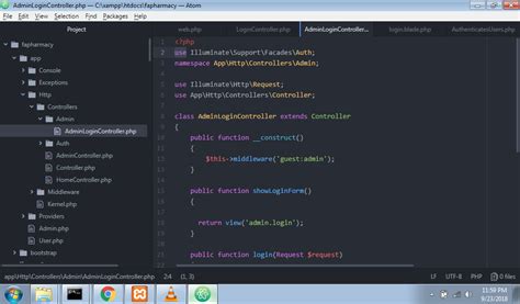 laravel class app controllers admin auth not found stack