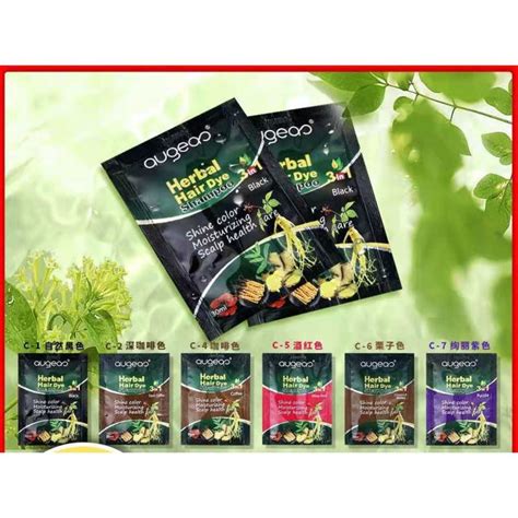 Cod Augeas 30ml Herbal Hair Dye Shampoo Shine Color Moisturizing Scalp