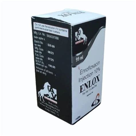 99ml Enrofloxacin Injection 10 Prescription Packaging Type Box At Rs 120 Box In Bareilly