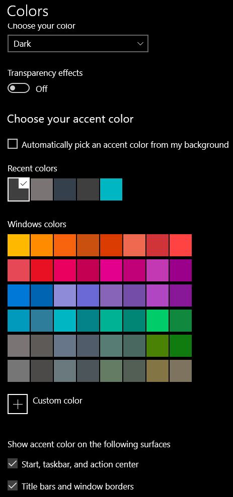 Windows 10 Restart Power Off Background Color Does Not Follow Accent Color Super User