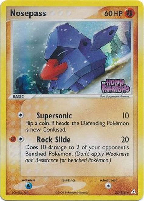 Nosepass 25110 Reverse Pokemon Enkeltkort Fra Ex Holon Phantoms