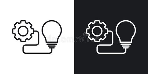 implementation icon set business execute technology vector symbol in