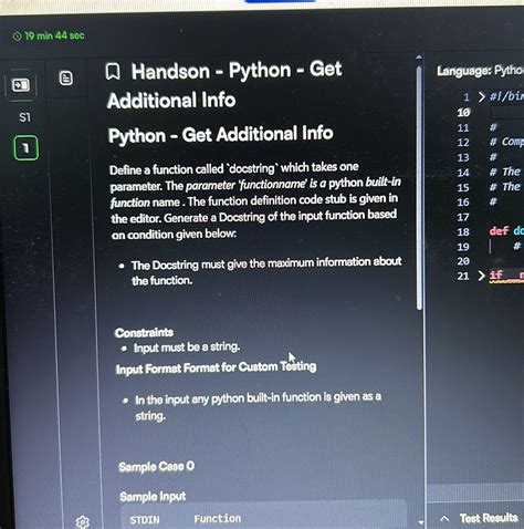 Define A Function Called Docstring Which