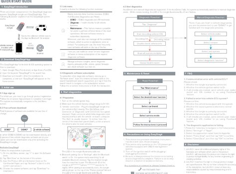 Launch Tech DS Automotive Diagnosis Terminal User Manual EasyDiag RoHS