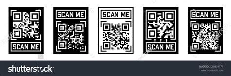 Qr Code Frame Template Scan Me Stock Vector Royalty Free Shutterstock