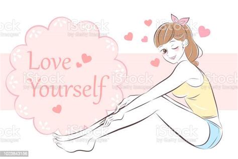여자는 자신을 사랑 개념 귀여운에 대한 스톡 벡터 아트 및 기타 이미지 귀여운 그래프 대만 Istock