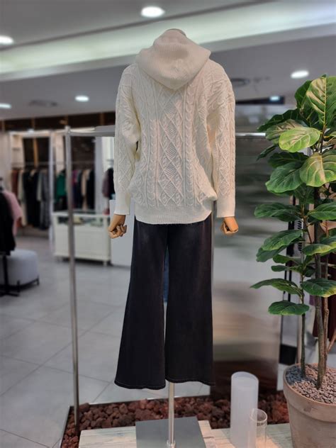 꽈배기믹스 후드넥 루즈핏니트gmdbkp922f