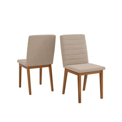 Silla Sofia Madeira Ipeveludo Creme Mueblestogo