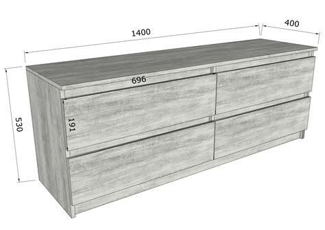 ᐉ Тумба під ТВ 1400х400х530 мм Т 223 Білий Антрацит Т 223 • Краща