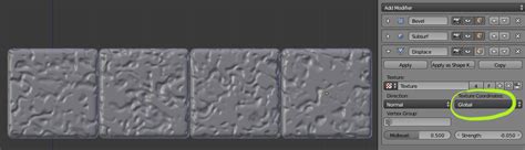 How To Have A Displacement Modifier Vary Its Shape Within An Array