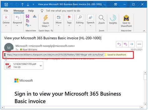 How To Save Outlook Emails To Teams And Sharepoint Macroview