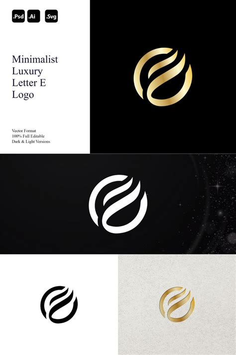 Minimalist Luxury Letter E Logo A Branding And Logo Template By Luxury