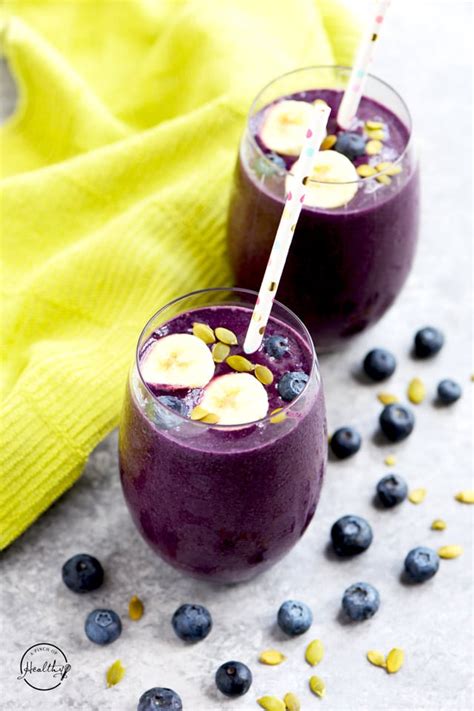 Blueberry Smoothie Vegan Dairy Free A Pinch Of Healthy