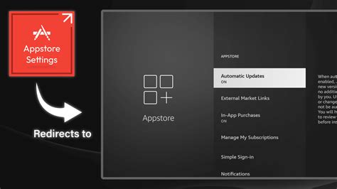 Appstore Settings Quick Access App Store Settings Screen On Fire Tv