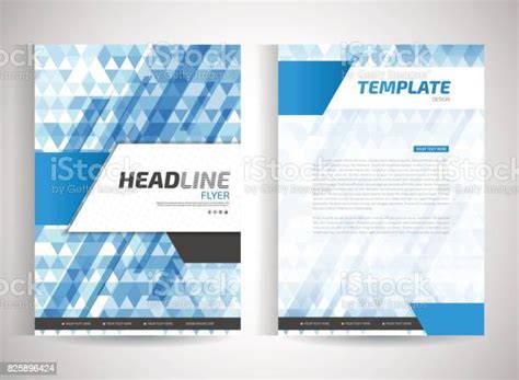 추상적인 벡터 현대 전단지 안내 책자 연간 보고서 Design 서식 파일 편지지 크기 A4 흰색 배경으로 가리기에 대한 스톡 벡터 아트 및 기타 이미지 Istock