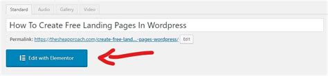 how to create free landing pages in wordpress the she approach
