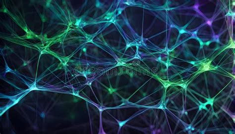 Flowing Neural Network With Glowing Nodes Connecting And Disconnecting