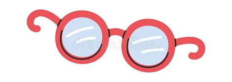 Round Eyeglasses Lab Equipment Doodle Stock Vector Illustration Of