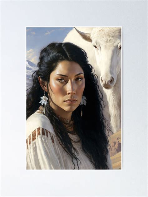 White Buffalo Calf Woman Poster For Sale By El3v3n11art Redbubble