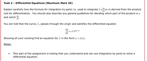 Solved Task Differential Equations Maximum Mark Chegg