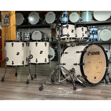 Sonor Sq2 Birch 6pc Drum Set Cream Lacquer Dcp