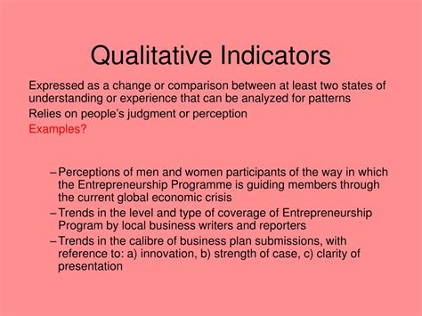Qualitative Indicators At Roy Bush Blog