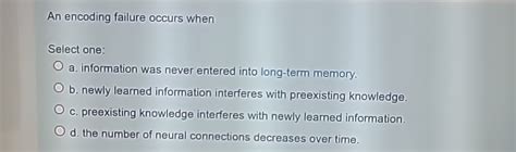 Solved An Encoding Failure Occurs Whenselect Onea