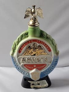 American Veterans 1970 Wwii Anniversary Whiskey Bottle