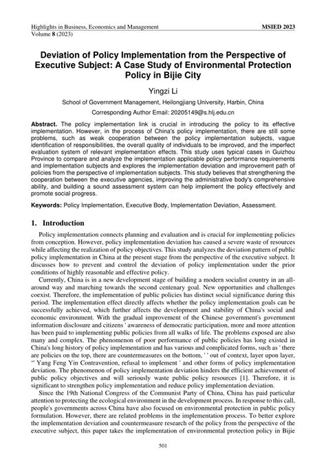 Pdf Deviation Of Policy Implementation From The Perspective Of