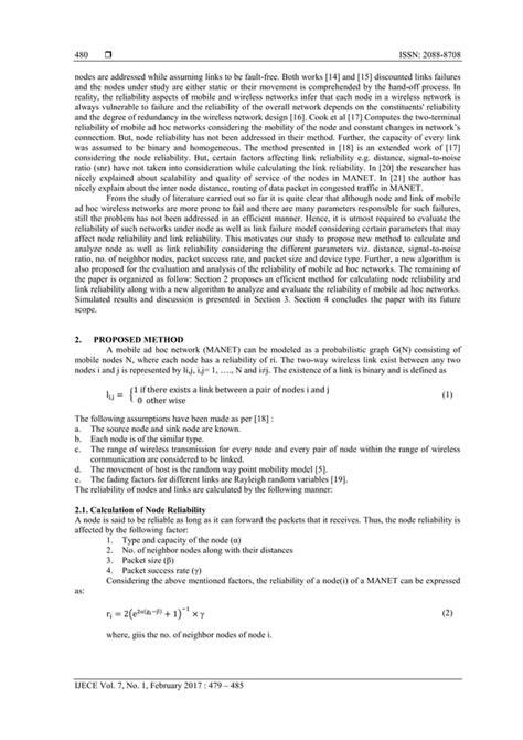 Reliability Evaluation And Analysis Of Mobile Ad Hoc Networks Pdf