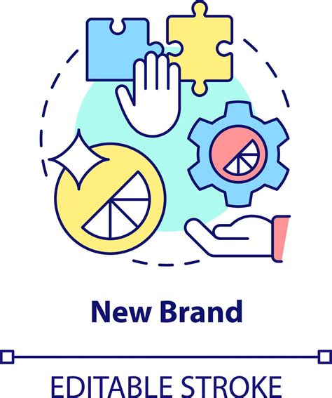 New Brand Concept Icon Create And Build Company Brand Consolidation Strategy Abstract Idea