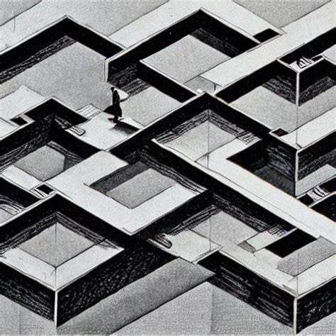 “an Illusion In The Style Of Mc Escher” Rstablediffusion