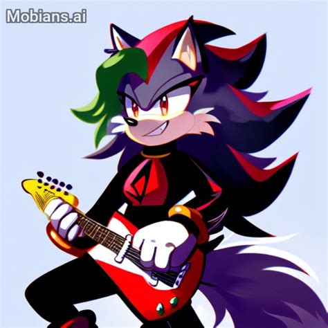 Shadow The Hedgehog Roxanne Wolf Playing A Guitar By Maddy91 On Deviantart
