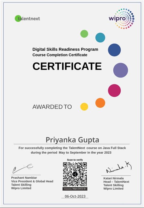 Finished Wipro Talentnext Program In Java Full Stack Priyanka Gupta Posted On The Topic Linkedin