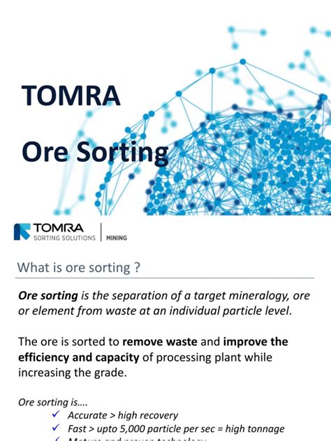 Northqld 2017 07 Tomra Ore Presentation Pdf Infrared