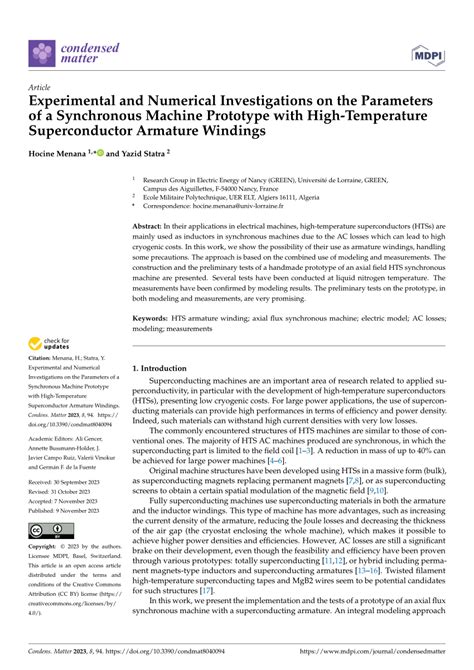 Pdf Experimental And Numerical Investigations On The Parameters Of A