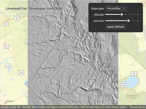 Hillshade Renderer ArcGIS Maps SDK For NET Esri Developer