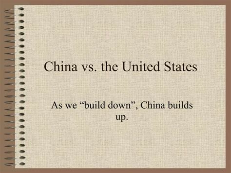 China Vs The United States Ppt
