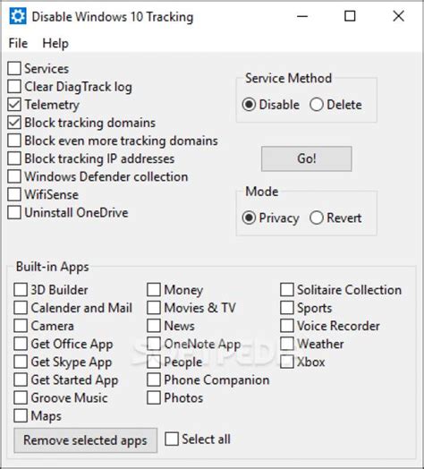 DisableWinTracking Disable Windows 10 Tracking Download Softpedia
