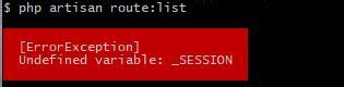 未定义的变量 SESSION Laravel PHP CSDN问答