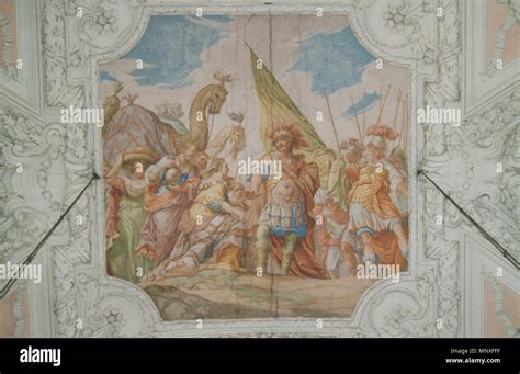 Stiftskirche Garsten Deckenfresko 1683 Abigajil Bringt David Den Verweigerten Proviant 1