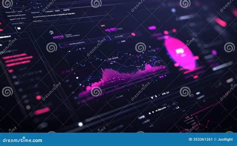 Futuristic Manufacturing Dashboard Displaying Real Time Production Data