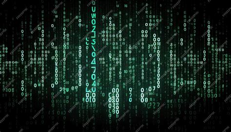 premium ai image matrix style binary code digital background