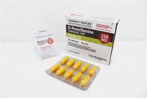 D Penicillamine Capsules Usp 250mg Manufacturers Suppliers