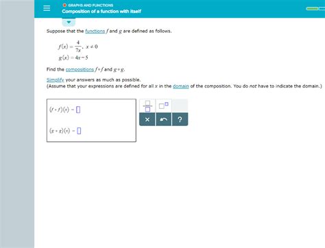 Solved O Graphs And Functions Composition Of A Function