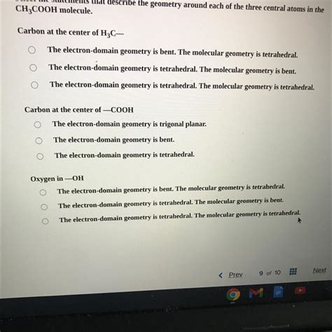 Ch Cooh Molecular Geometry