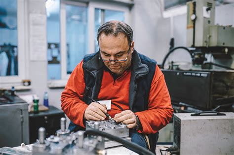 공장에서 전기 전류를 일하고 테스트하는 전문 기술 근로자 공사장 인부에 대한 스톡 사진 및 기타 이미지 공사장 인부 케이블 40 44세 Istock