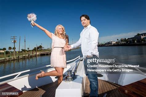 Summer Gallagher Left And Her Fiancé Luke Cash Stand Aboard The News Photo Getty Images