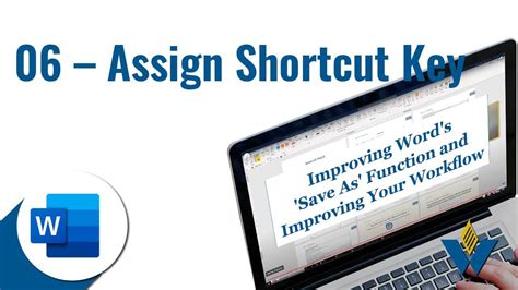 06 Assign Shortcut Key Word Book Designer